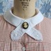 White Cotton Crossover Collar - Etsy