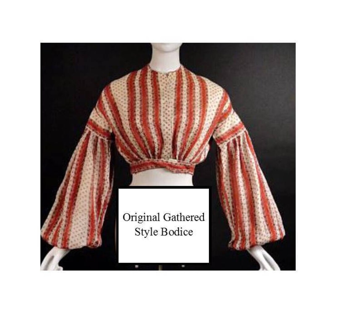 Basic Gathered Bodice /Mid 19th Century/ Civil War Era Bodice | Etsy