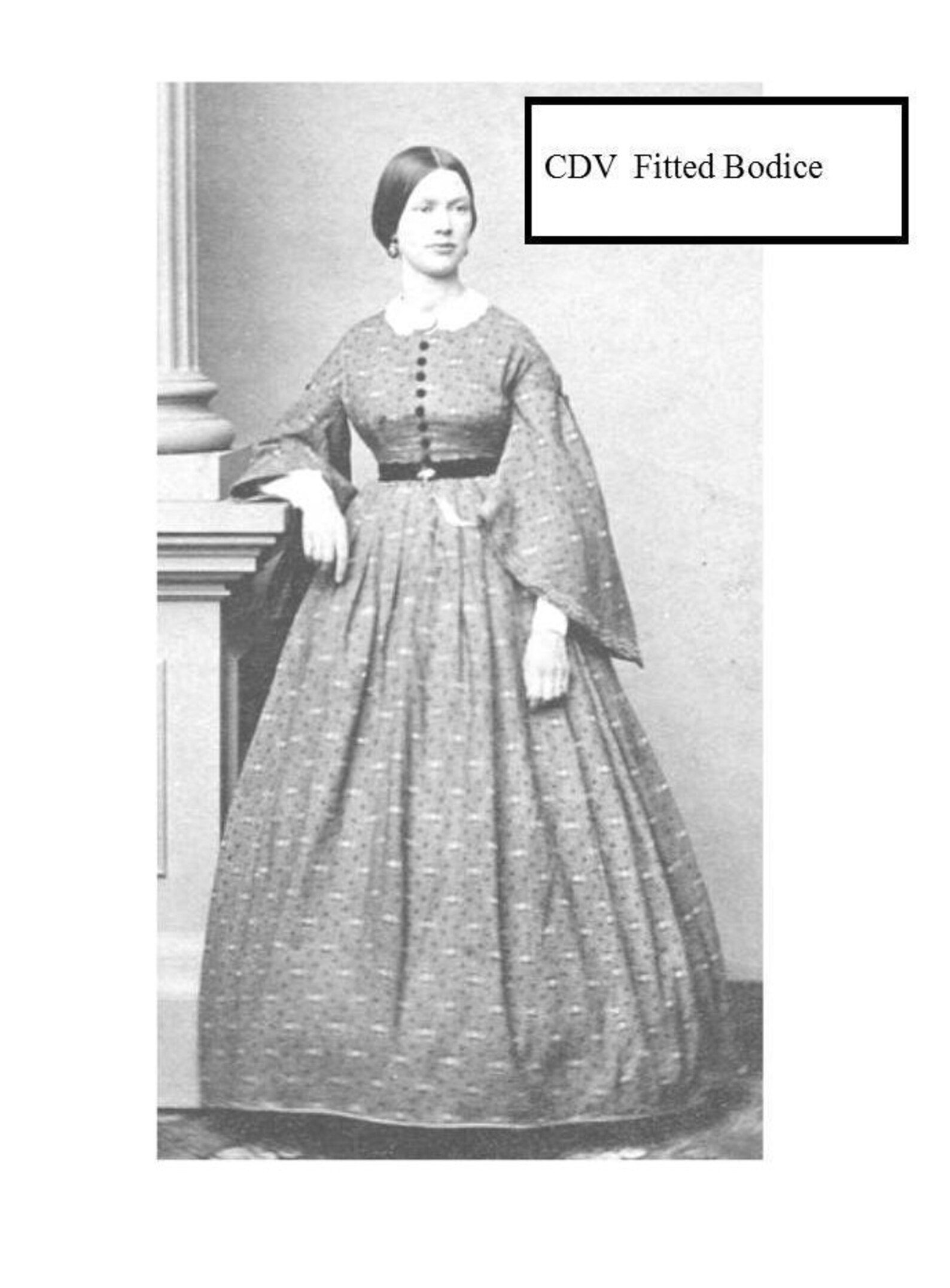 Basic Fitted Bodice / 19th Century/ Civil War Era Bodice Pattern ...
