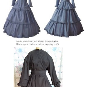 Basque Bodice /mid- 19th Century/ Civil War Era Bodice Pattern ...