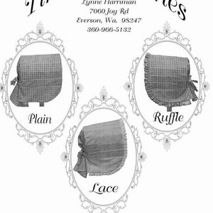 Slat Bonnet /19th Century Pattern/ Timeless Stitches Sewing Pattern TSA ...