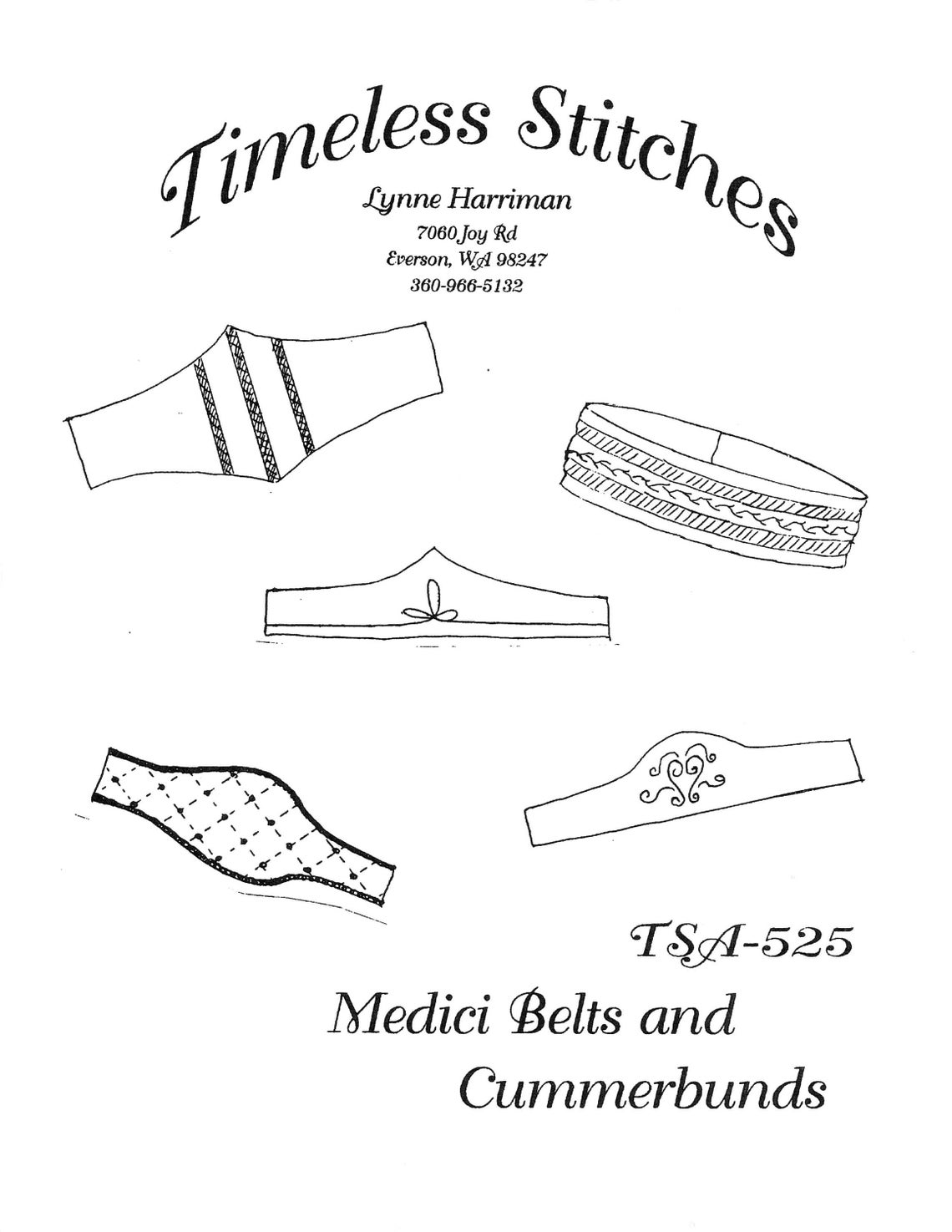 Medici Belt /19th Century Pattern/ Timeless Stitches Sewing Pattern TSA ...