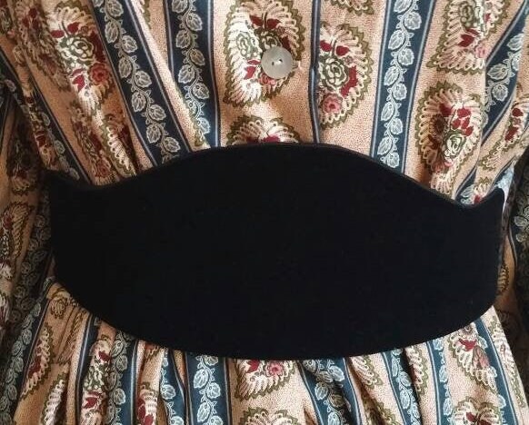 Plain Black Velvet Medici Belt Pointed OR Curved | Etsy