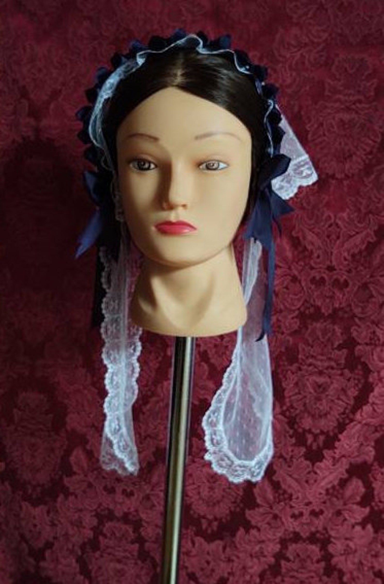 Lace Fanchon Styled Day Cap With Lappets Daycap Fanchon Historical ...