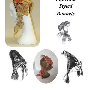 Wine Fanchon Bonnet, Choice of Embellishment, Dinner Bonnet - Empire ...