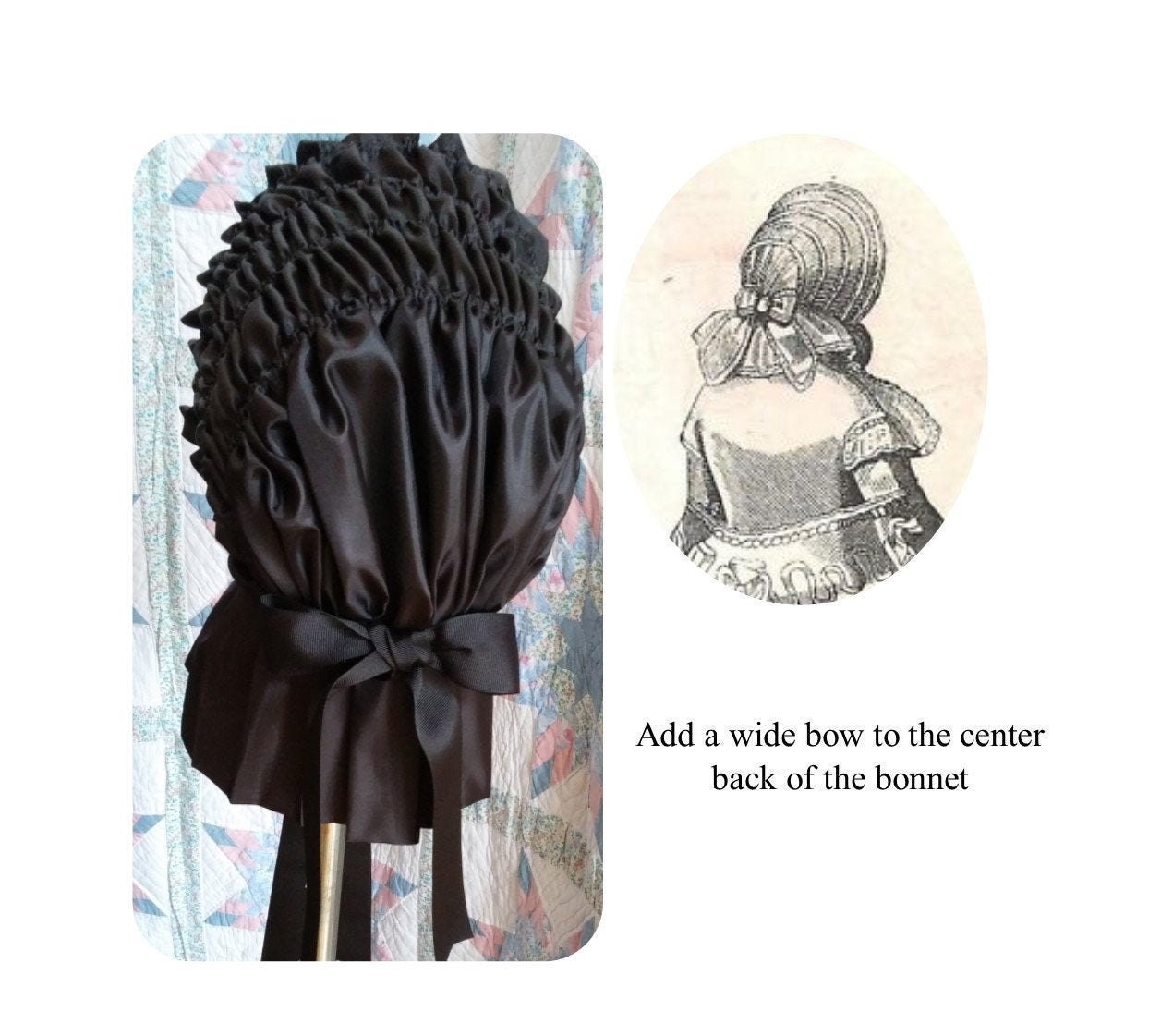 Drawn Bonnet Assorted Colors 19th Century Victorian | Etsy