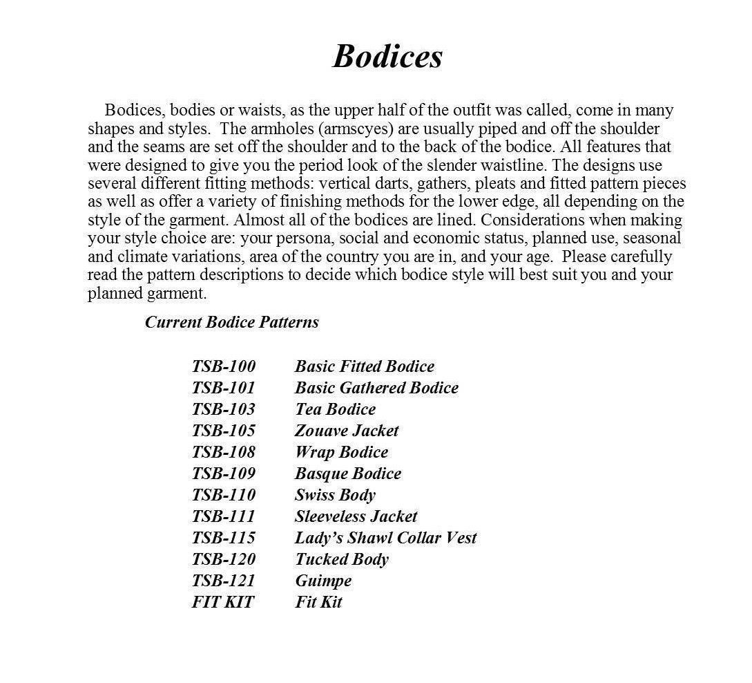 Swiss Body /mid 19th Century/ Civil War Era Bodice Pattern/ - Etsy