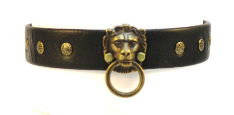 Lion Collar W/studs - Etsy