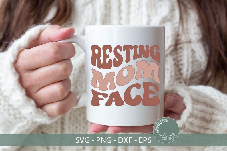 Descansando mamá cara SVG-Funny Mom SVG-Retro SVG - Etsy México