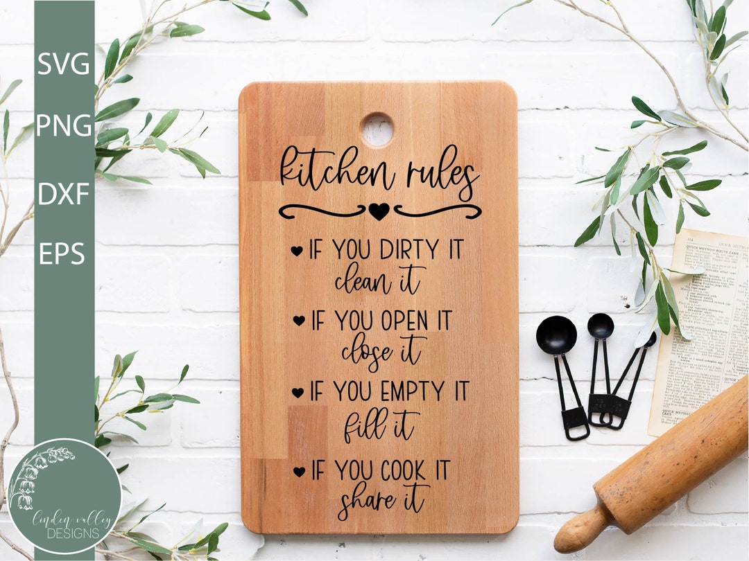 Kitchen Rules Svg-funny Kitchen Quote SVG - Etsy