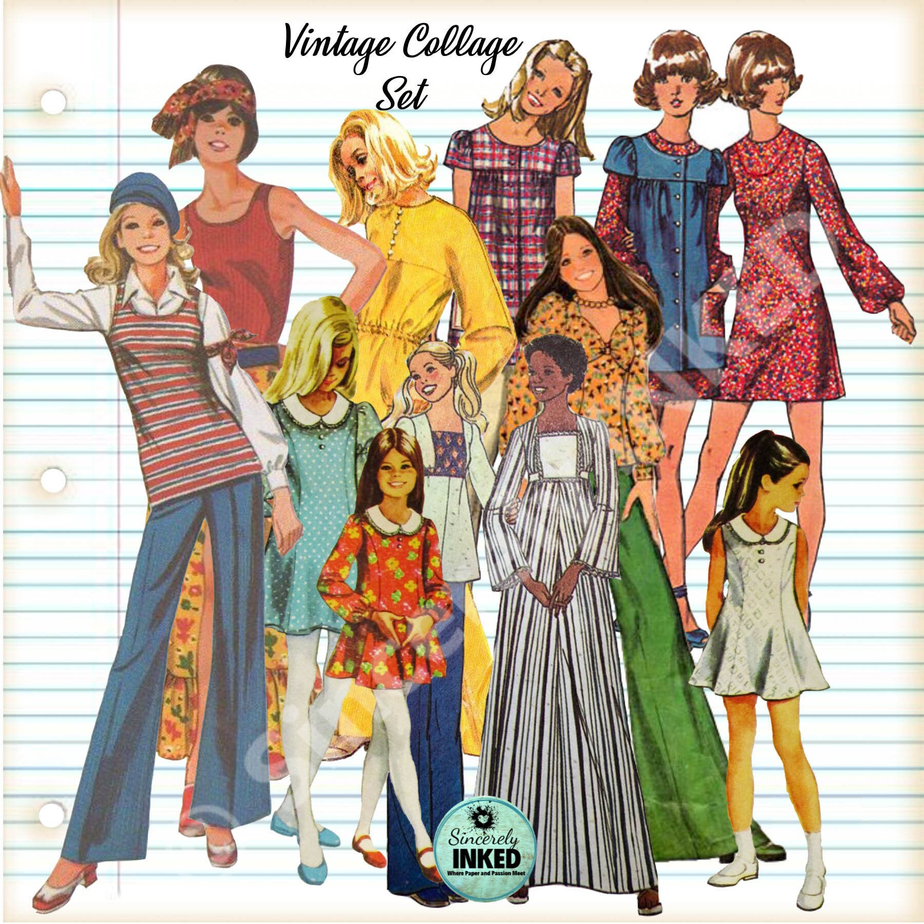 Cut and Paste Cards - Etsy