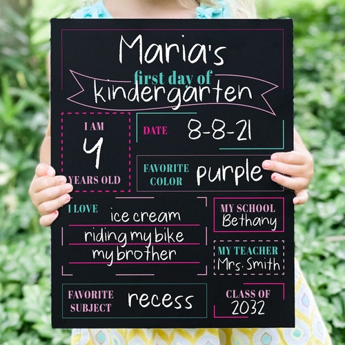 Back to School Sign Printable First Day of School Sign - Etsy
