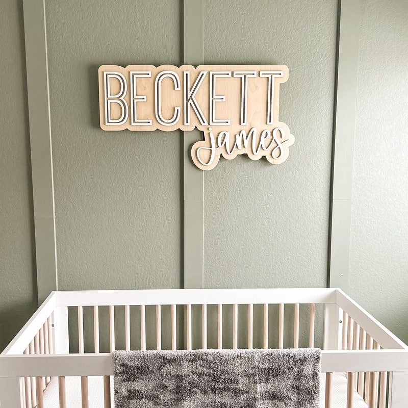 Wood Nursery Sign - Etsy