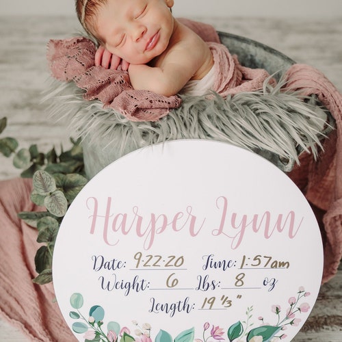 Baby Birth Stat Plaque Personalized Birth Announcement Sign | Etsy