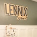 Outline Name Sign, Wooden Name Sign, Large Wood Name Sign, Nursery Wall ...
