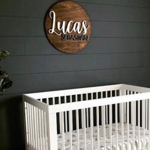 Personalized Baby Name Sign 12-36 Inch Baby Shower Round | Etsy