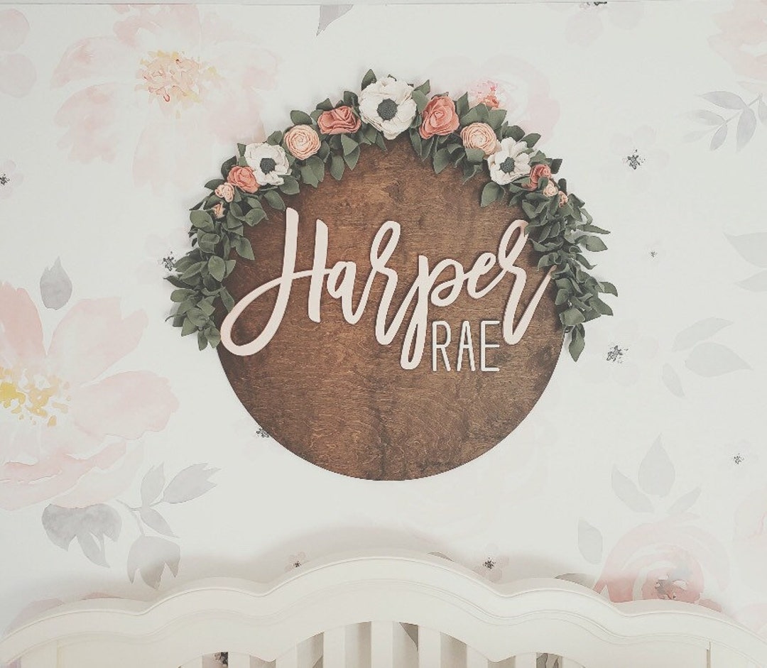 Custom Name Sign | 12"-36" Inch | Child or Baby Name | Nursery Sign ...