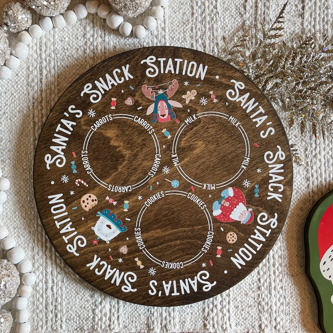 Santa Cookie Tray, Custom Christmas Cookie Tray for Santa, Milk and ...