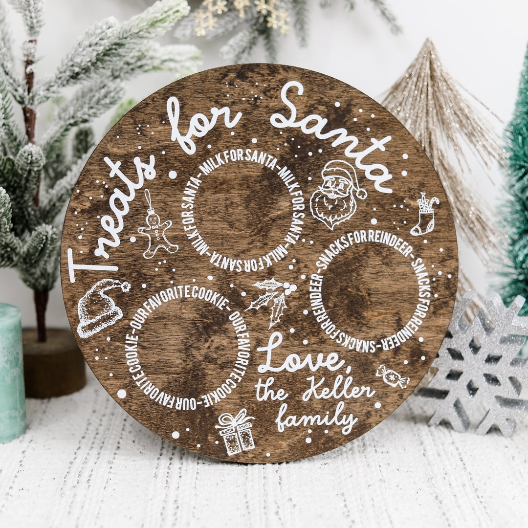 Custom Santa Cookie Plate | Christmas Eve Cookie Tray | Santa Cookie ...
