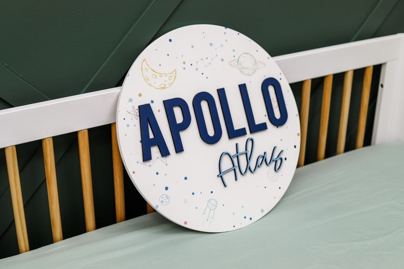 Outer Space Name Sign Personalized Baby Name Sign Wood - Etsy