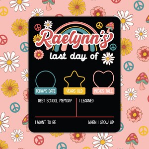 First Day of School Sign, Last Day of School Sign, Reversible First Day ...