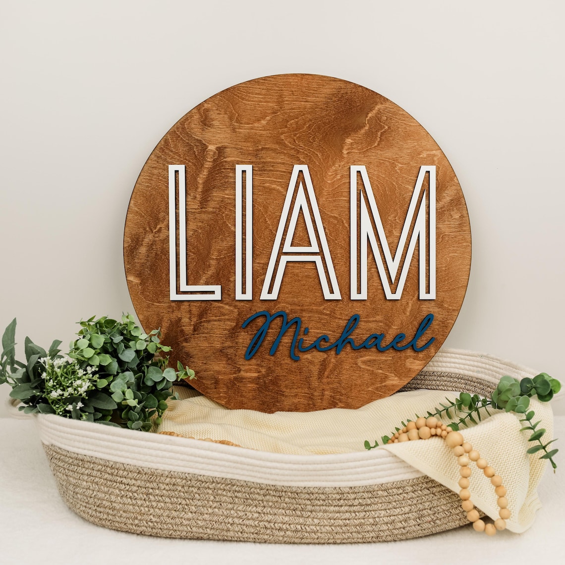 Baby Name Sign, Wooden 3D Name Sign, Nursery Wall Decor, Personalized ...