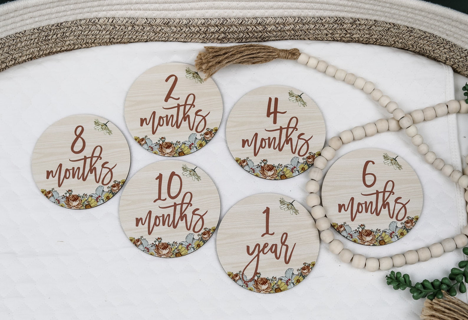 Floral Birth Stat Sign, Birth Announcement Plaque, Baby Name ...