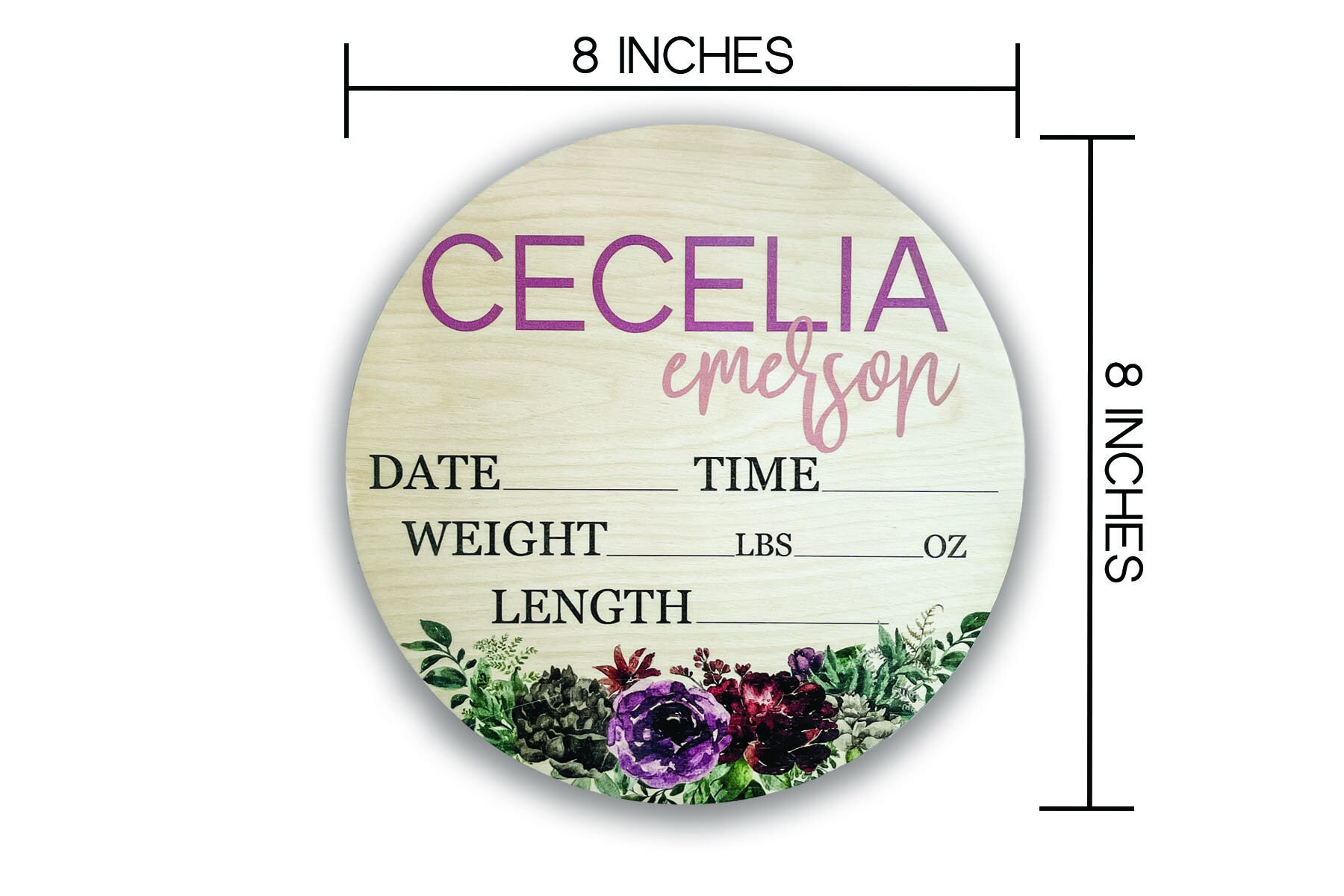 Baby Birth Stat Sign Personalized Birth Announcement Sign | Etsy