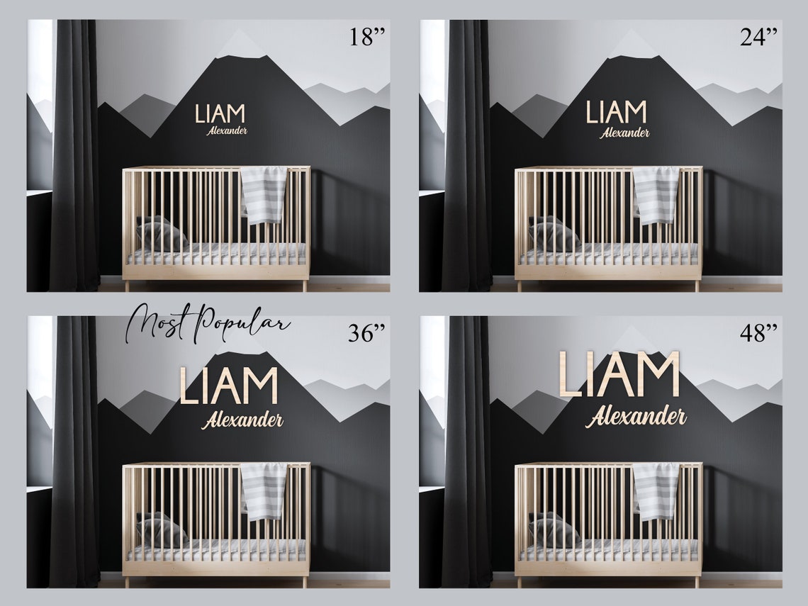 Name Cutouts for Nursery Wooden Letters Name Sign Baby - Etsy