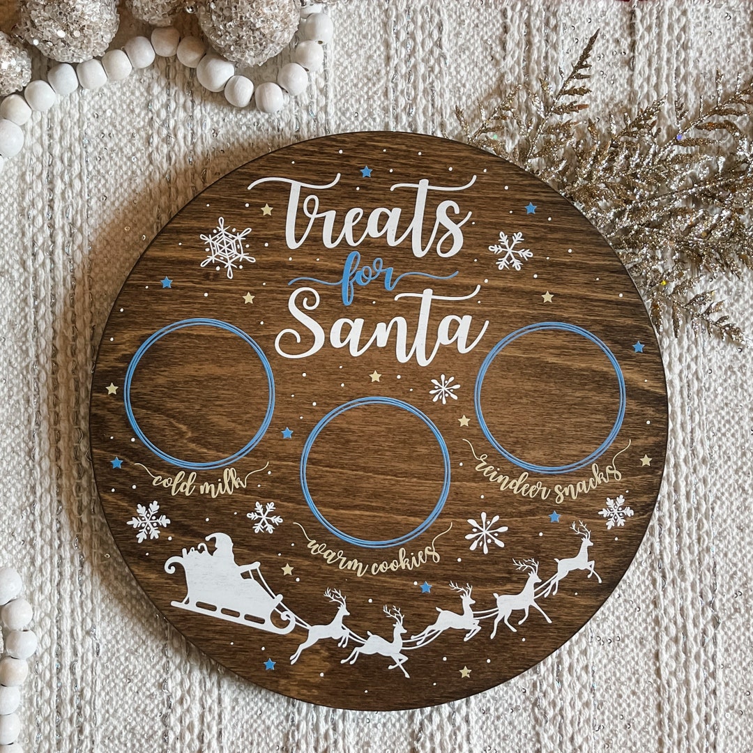 Santa Cookie Tray, Custom Christmas Cookie Tray for Santa, Milk and ...
