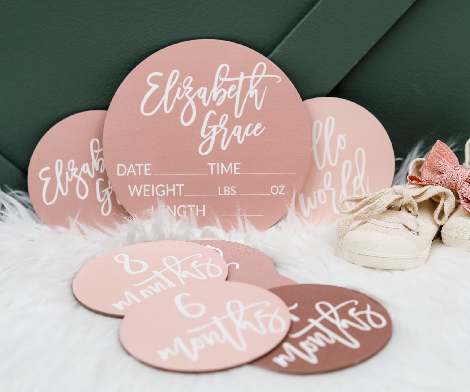 Pink Ombre Milestone Markers, First Year Photo Props, Baby Shower Gift ...