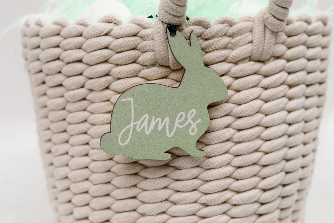 Easter Basket Tag, 3.5 Inch Basket Tag, Easter Gift Tag, Personalized ...