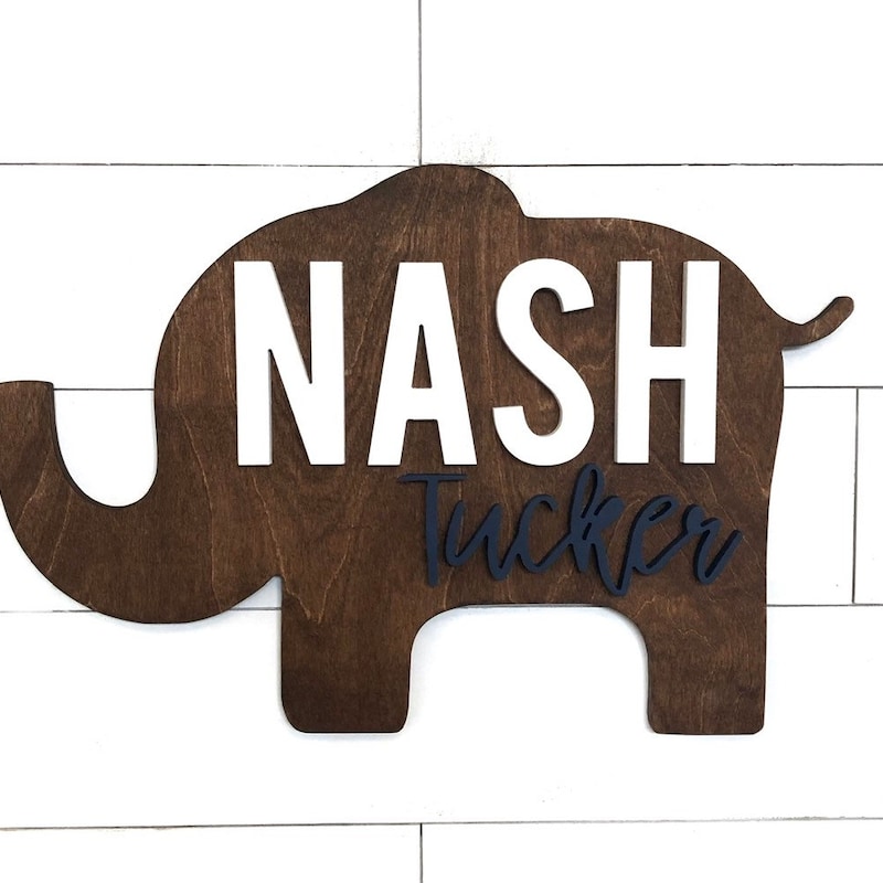 Elephant Wood Sign - Etsy