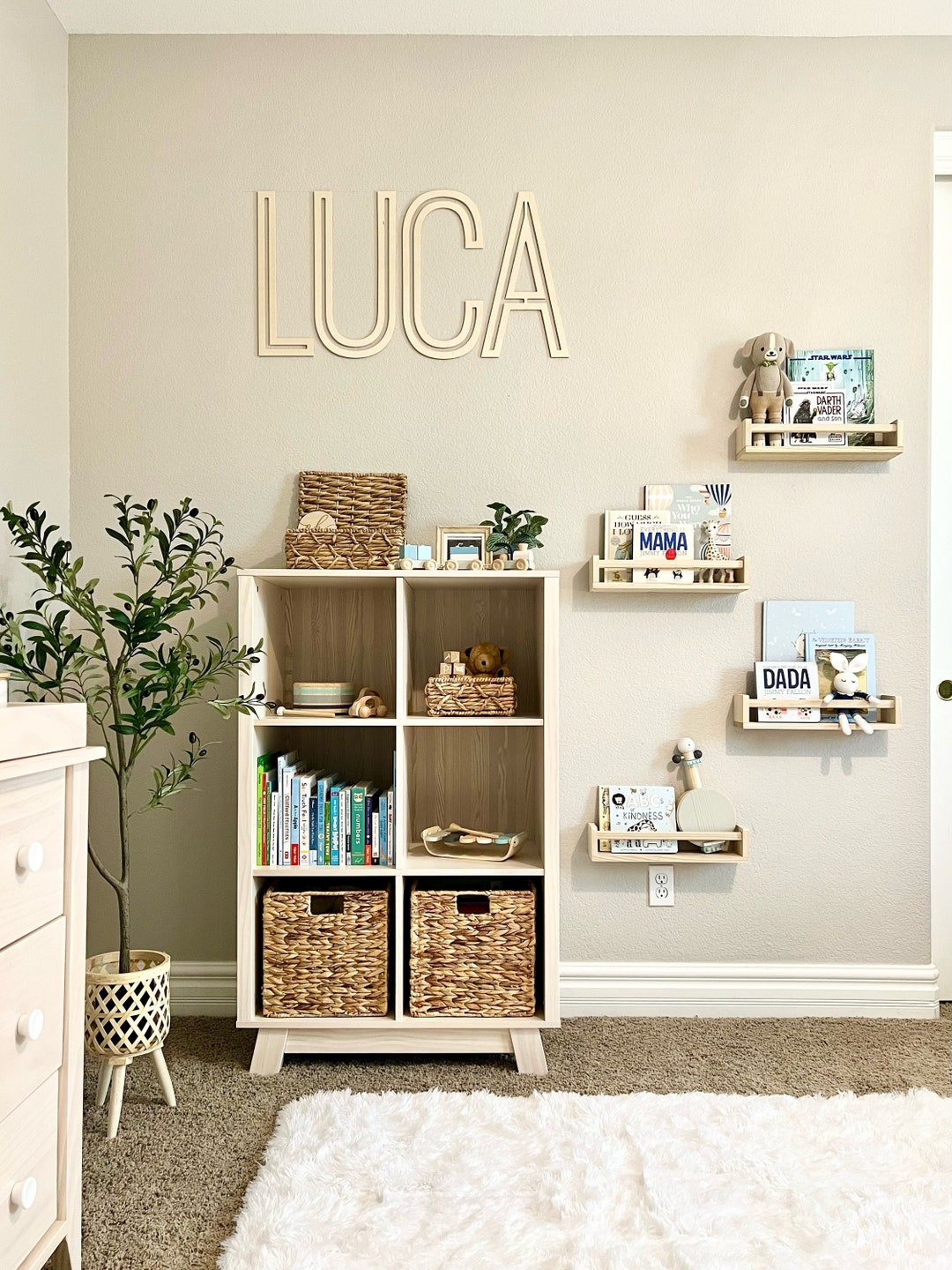 Name Cutouts for Nursery, Wooden Letters, Name Sign, Nursery Letters ...