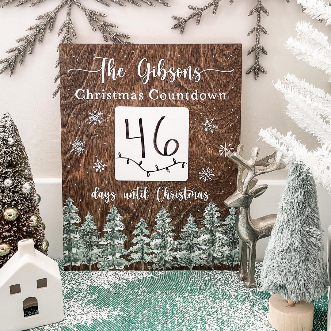Personalized Holiday Countdown, Kids Christmas Countdown, Days Until ...