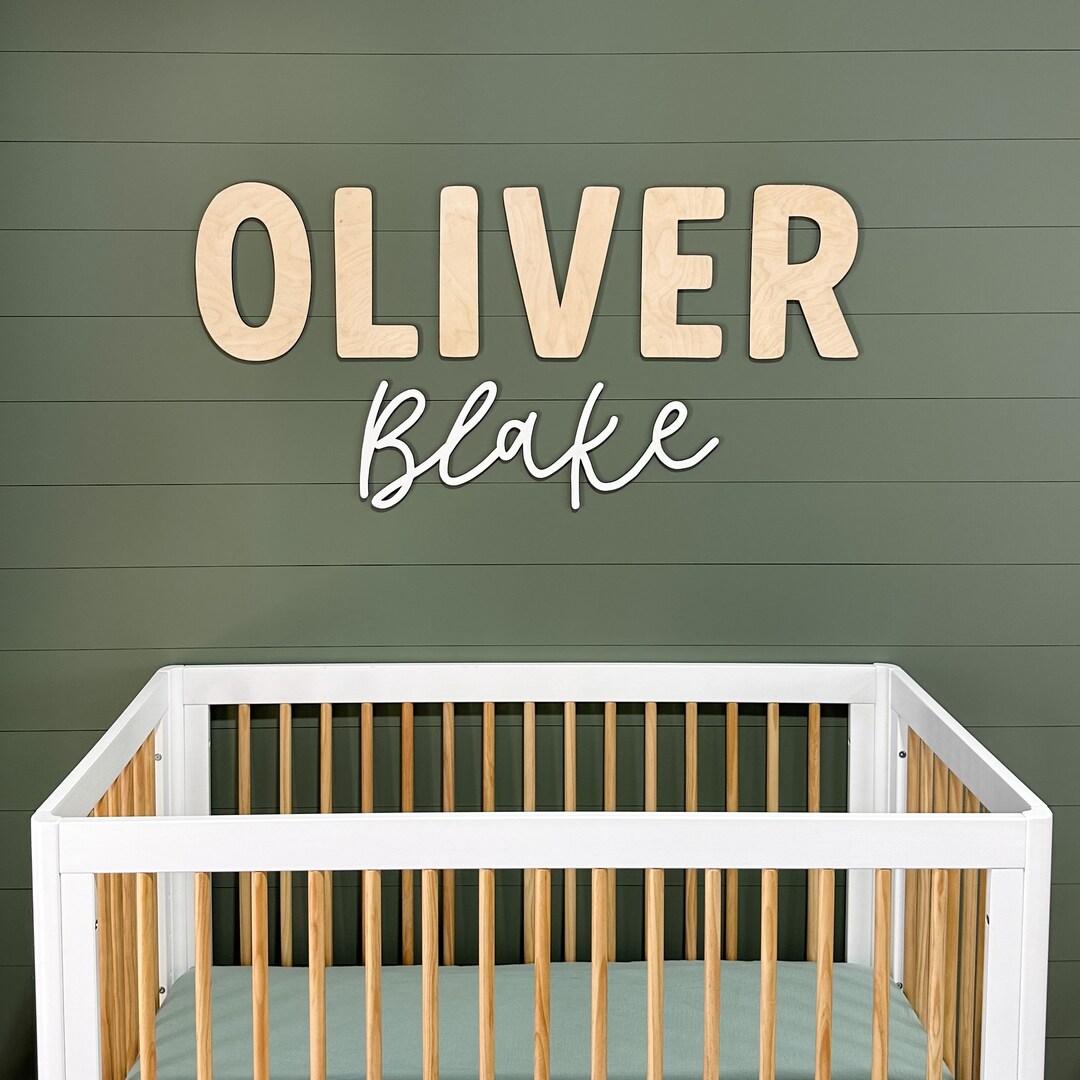 Name Cutouts for Nursery, Wooden Letters, Name Sign, Baby Shower Decor ...
