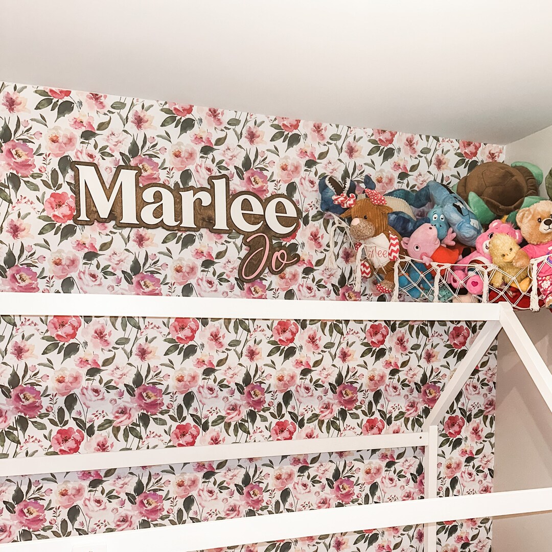 Custom 3D Outline Name Sign, Layered Names, Boho Nursery Name Sign ...