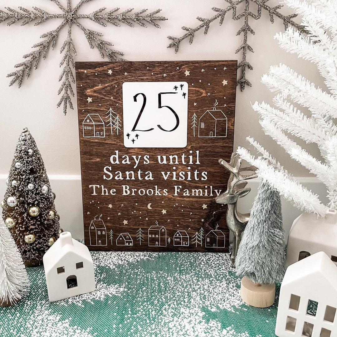 Christmas Countdown Sign, Personalized Advent Calendar for Adults/kids ...