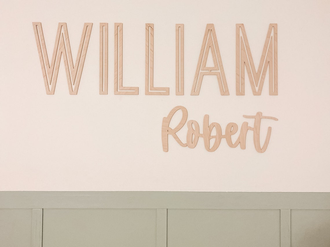 Stacked Names for Nursery Wooden Letters Name Sign Nursery - Etsy