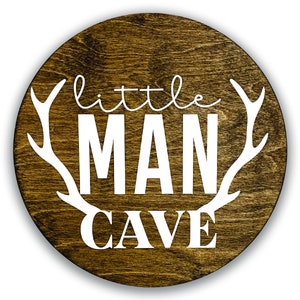 Wooden Little Man Cave Sign for Woodland Themed Nursery Decor ...