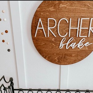 Customized Baby Name Sign 12-36 Inch Baby Shower Round - Etsy