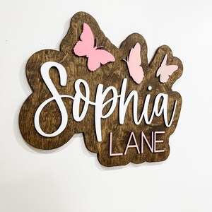 Butterfly Name Sign, Nursery Name Sign, Butterfly Nursery Decor, Name ...