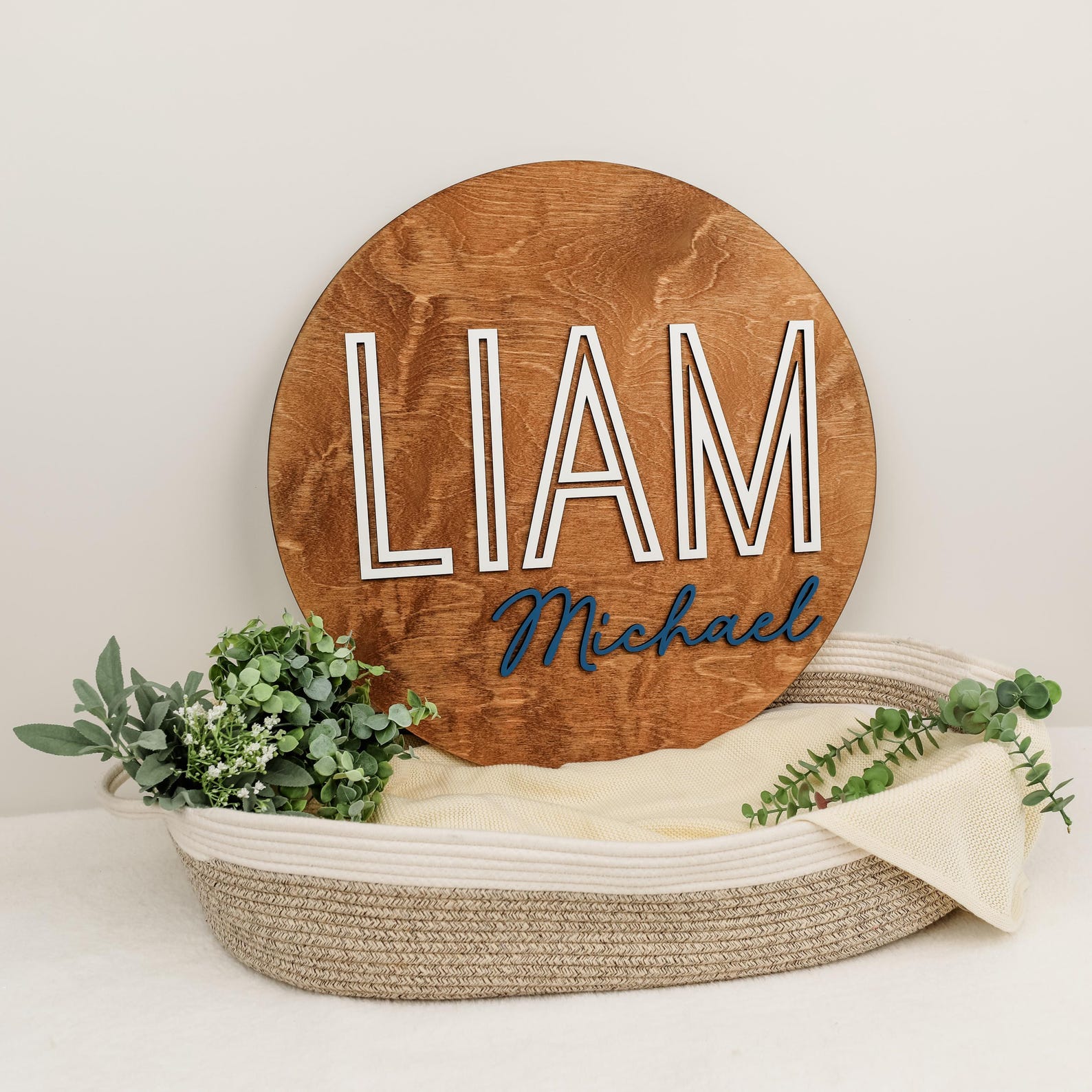 Baby Name Sign, Wooden 3D Name Sign, Nursery Wall Decor, Personalized ...
