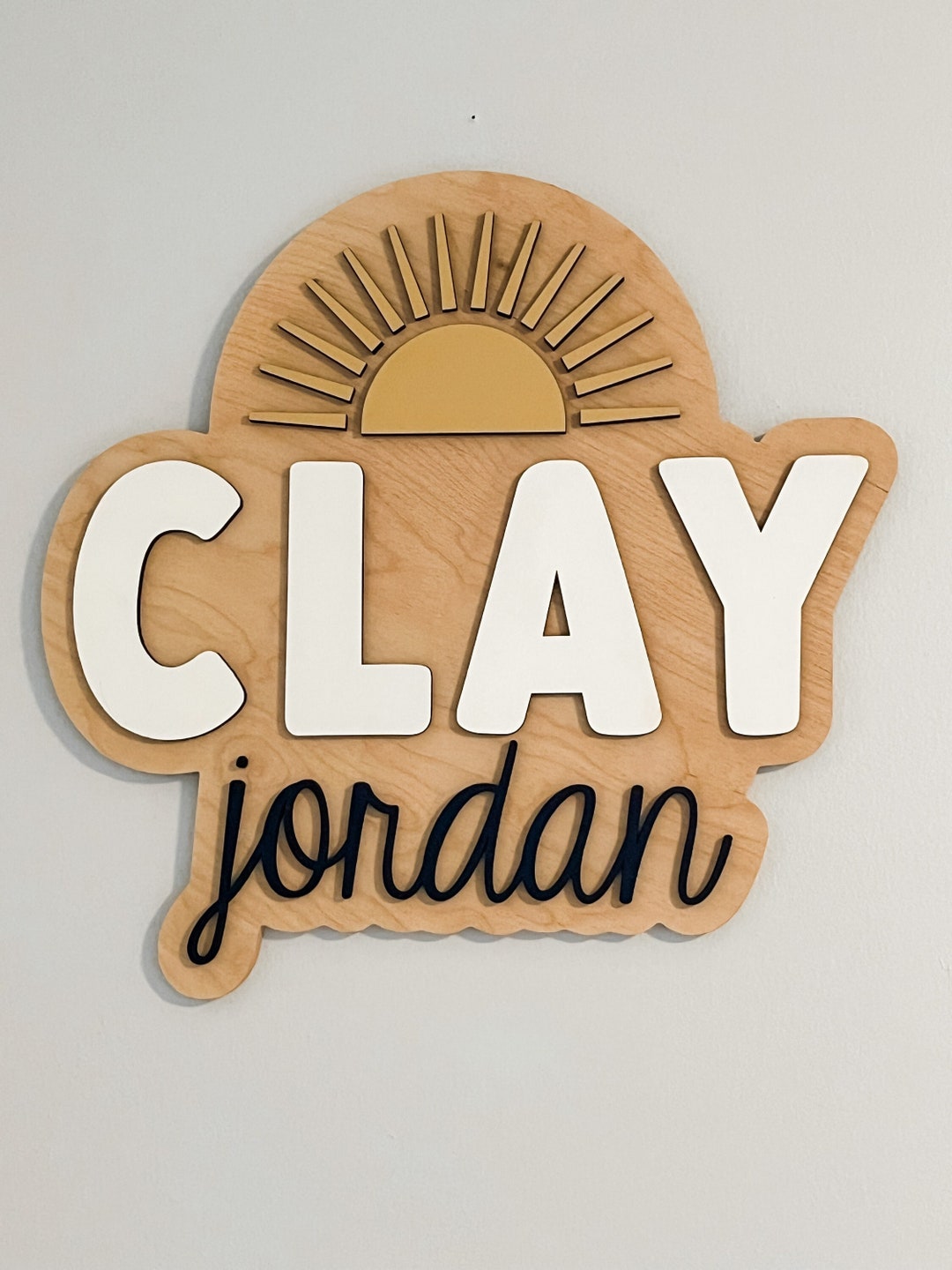 Boho Name Sign, Nursery Name Sign, Sun Nursery Decor, Boho Sun Name ...