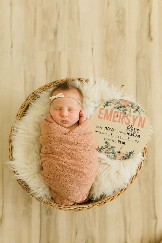 Baby Birth Stat Personalized Birth Announcement Sign - Etsy