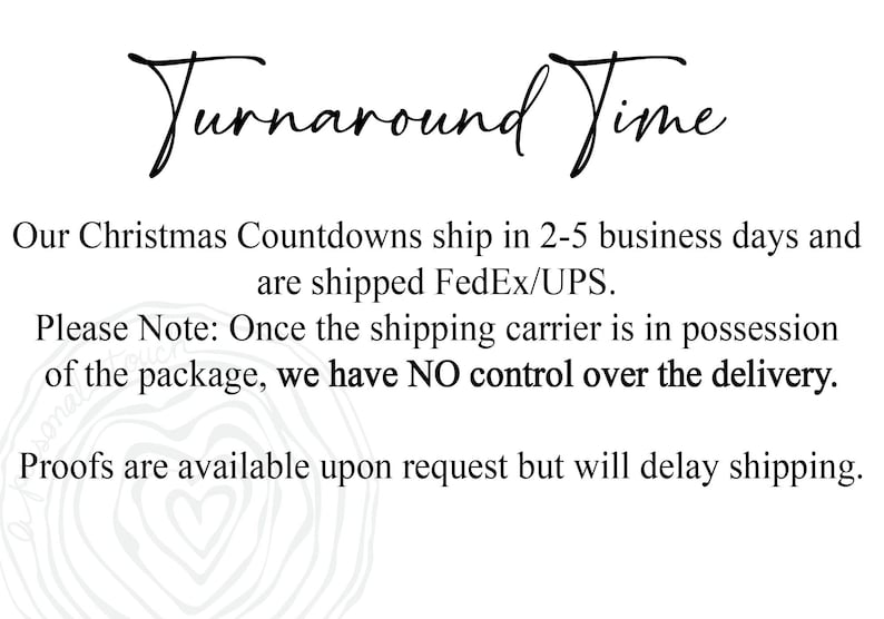 Christmas Countdown Sign, Personalized Advent Calendar for Adults/kids ...