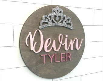 Princess Wood Sign - Etsy