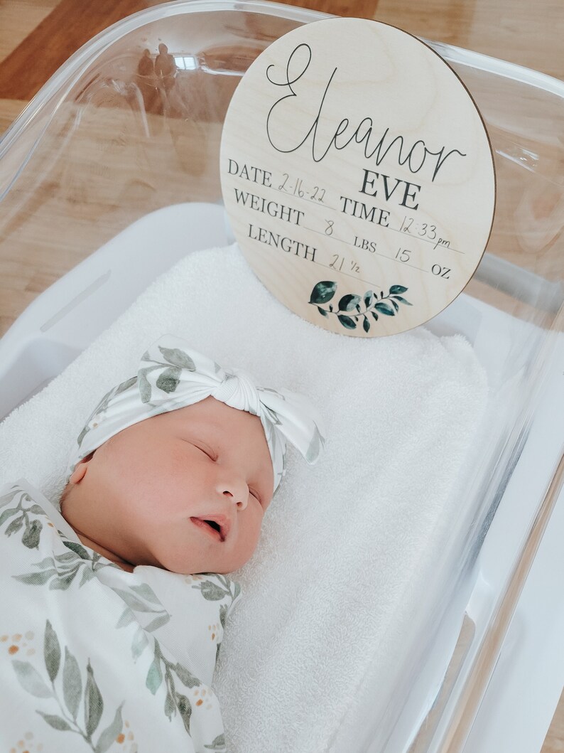 Baby Birth Stat Sign Personalized Birth Announcement Sign | Etsy