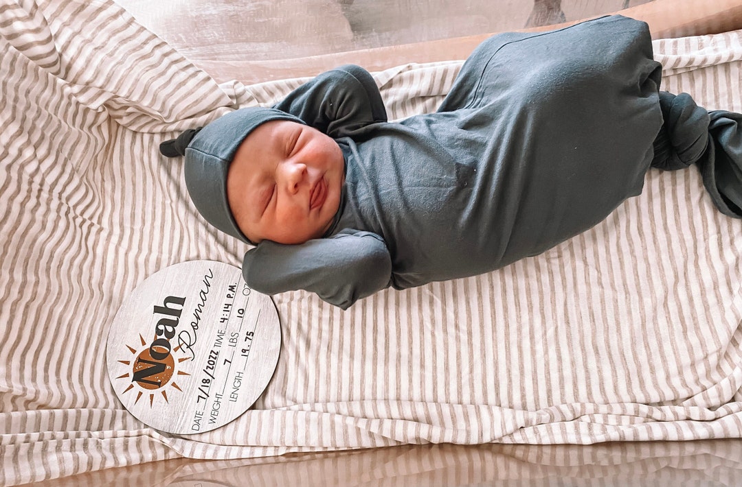 Newborn Birth Stat Sign, Personalized Birth Announcement, Hospital Name ...