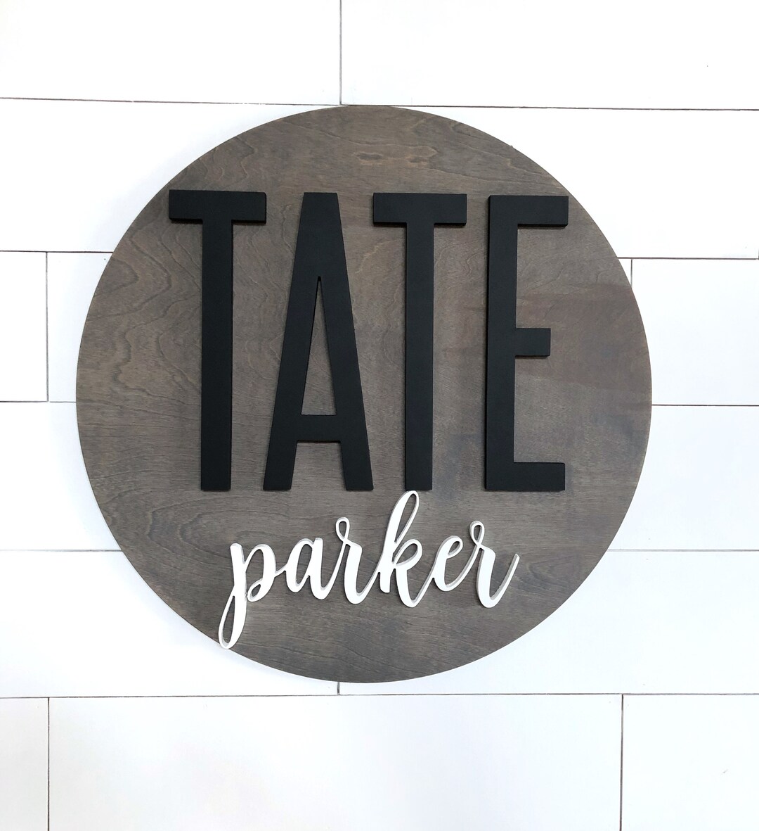 Custom Name Sign | 12" -36" Diameter | Child or Baby Name | Nursery ...